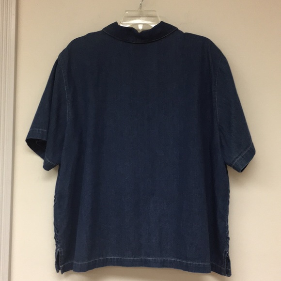 Koret | Tops | Koret City Blues Patriotic Denim Shirt Sz 2w | Poshmark